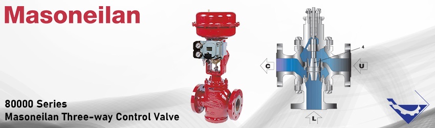 کنترل ولو خطی سه طرفه Masoneilan سری 80000 | شیر کنترل ماسونیلان 8000